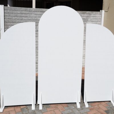 White Wooden Arch Backdrop | Backdrop Shop