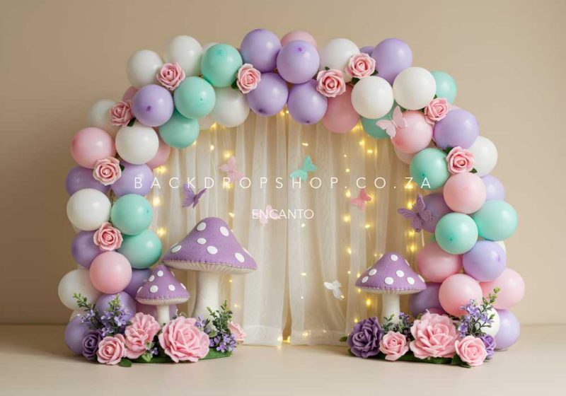 Encanto 400 – Mushroom Balloons – Backdrop Shop